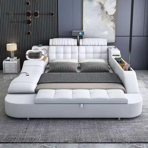 Buy Multifunctional Smart Bed Sleeping Massage Bed King Size Modern ...