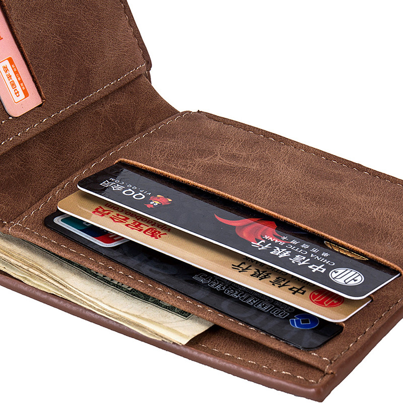 Buy New Design Id Card Leather Wallet Men Coin Purse Wallet Young ...