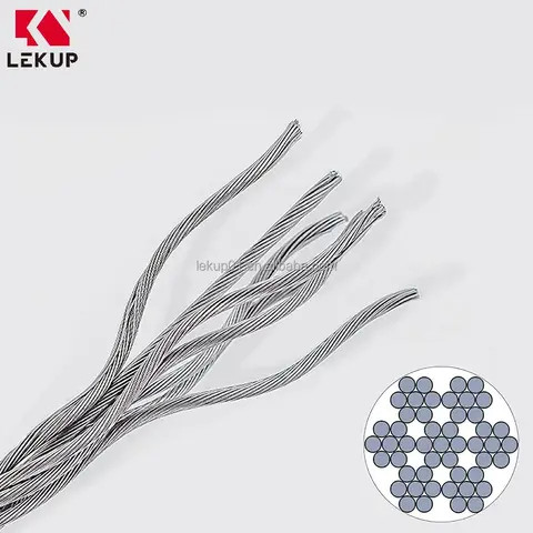 Buy Outdoor Suspension Kit 200ft 1/8" Aircraft Cable 7x7 Strands ...