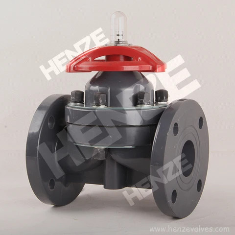 Buy Plastic Upvc, Cpvc, Pph, Pvdf, Frpp Plastic Flanged Diaphragm Valve from Henze Valves ...