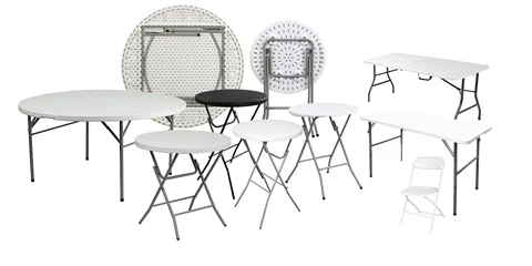Buy Portable Outdoor Round Hdpe Plastic Tables Camping Foldable Tables ...