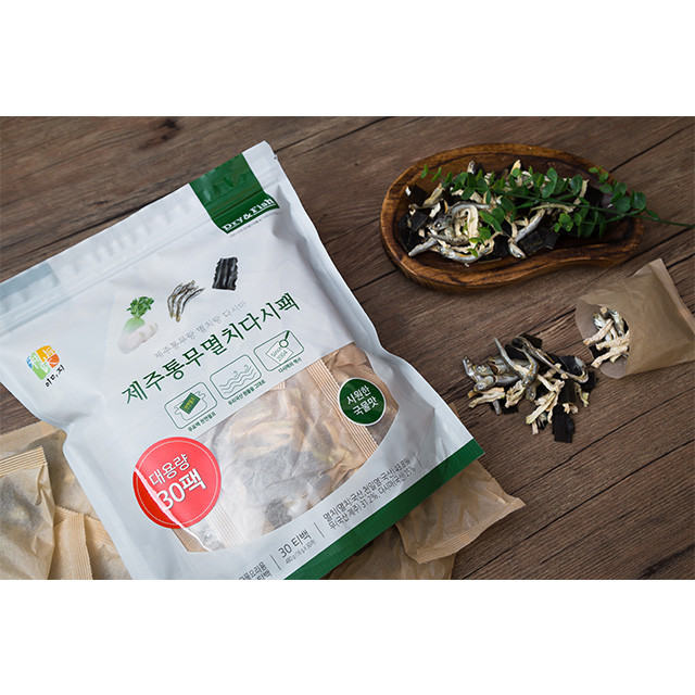 Buy Premium Korean Anchovy Broth With Jeju Daikon Unbleached Natural ...