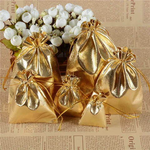 Buy Premium Quality 100pcs/pack 15x20cm Metallic Lame Pouch Bag For ...