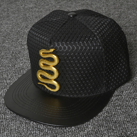 Buy Punk Snake Head Baseball Cap Metal Leather Hip Hop Cap Spring And ...
