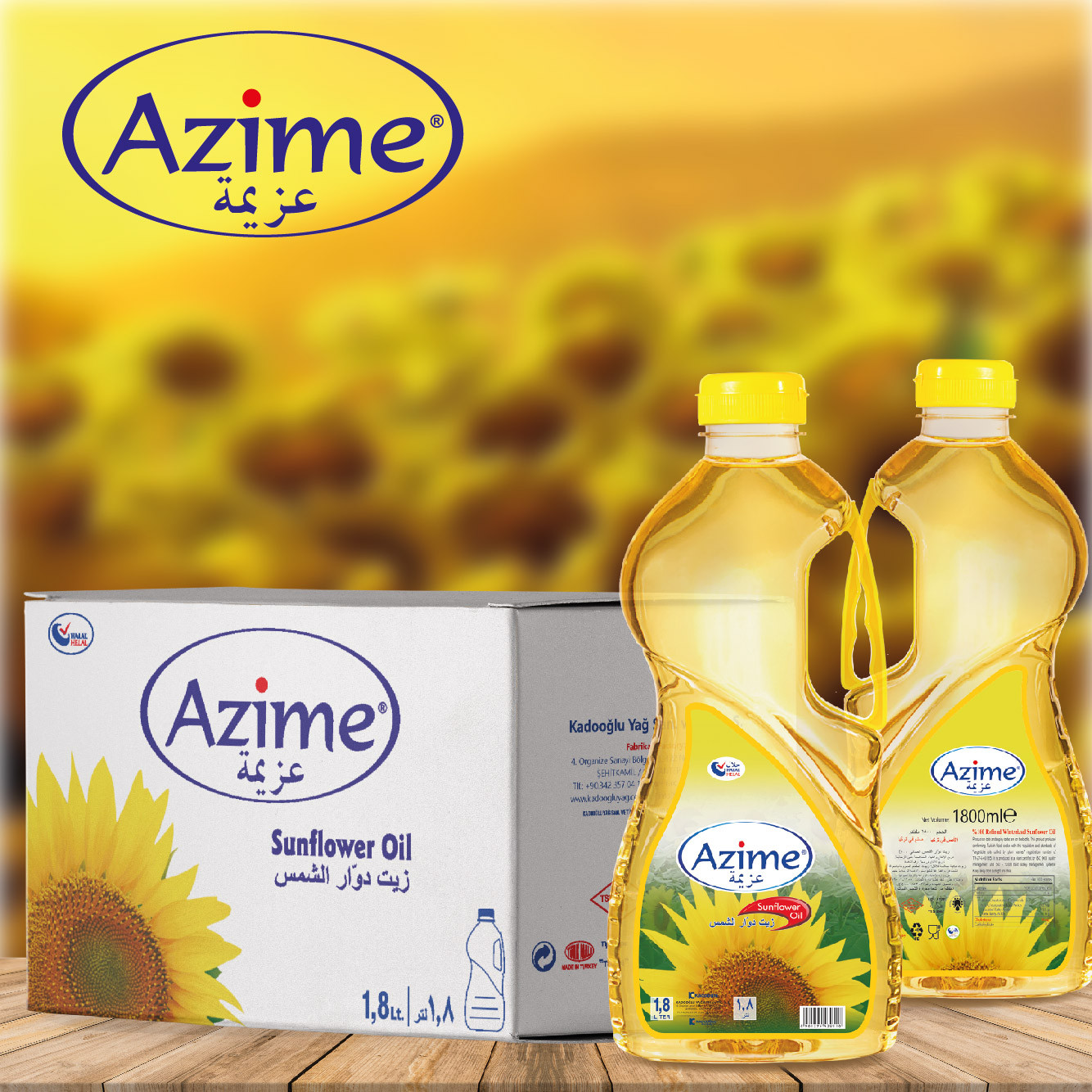 Buy Pure Sunflower Oil Azime 5l Cornered Pet Refined Sunflower Oil from ...
