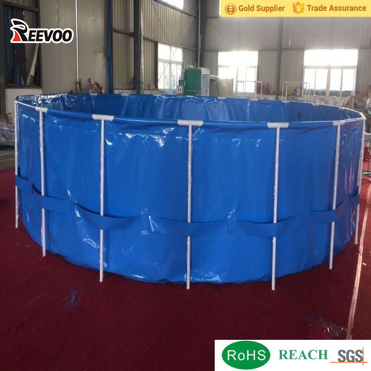 Buy Reevoo Commercial Foldable Pvc Canvas Aquaculture Fish Tanks from ...