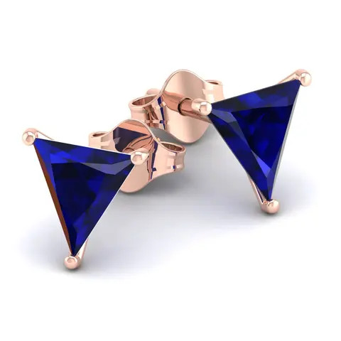 Buy Reyes Original New Design Triangle Shape 2.22ct Blue Sapphire ...