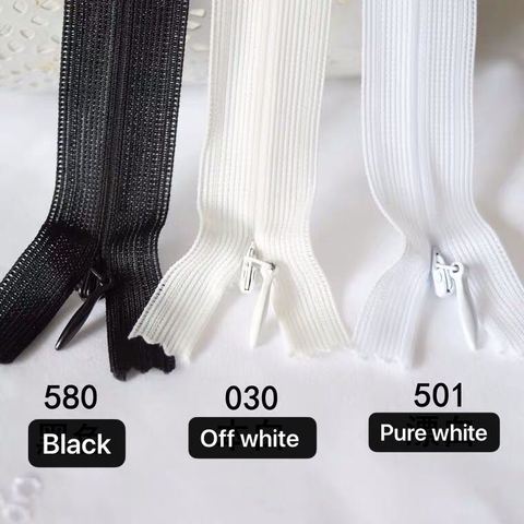 Buy Short Nylon Closed Open Ended Zip Sewing Mesh Tape Invisible Zipper ...