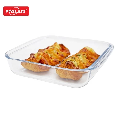 Buy Square Pyrex Glass Bakeware With Bamboo Lid Glass Baking Dishes ...