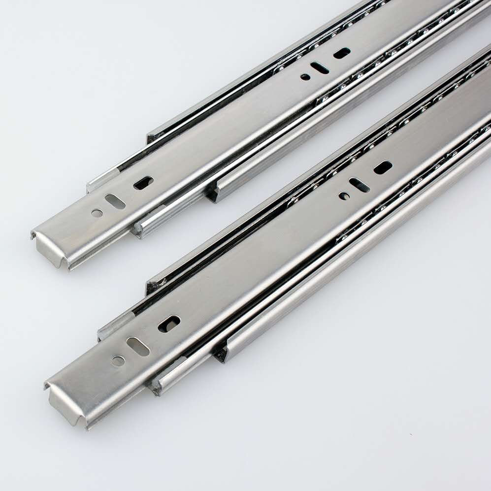 Buy Stainless Steel Drawer Slide Three-section Guide Rail 45 Wide Guide ...
