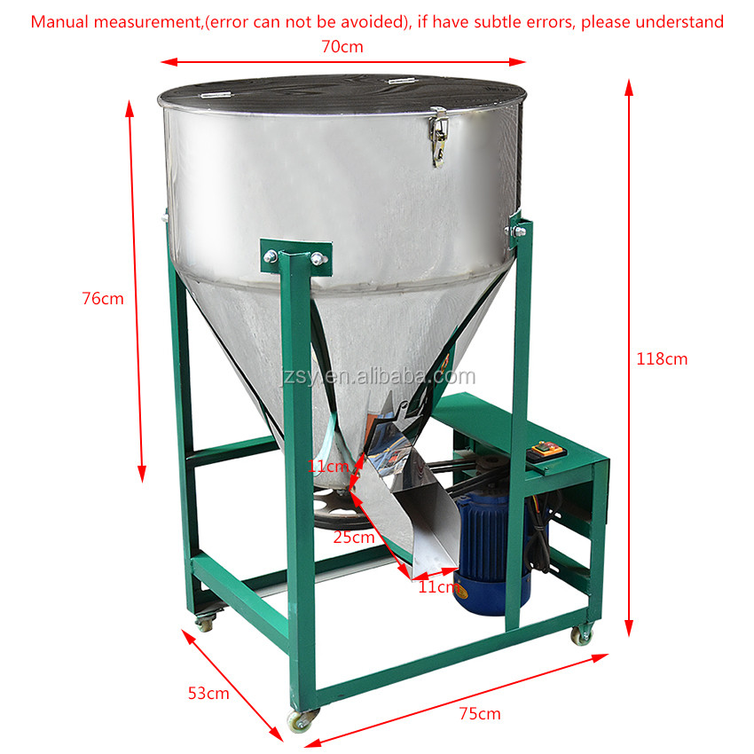Buy Stainless Steel Electric Bucket 100kg Food Grain Seed Mixer/powder ...