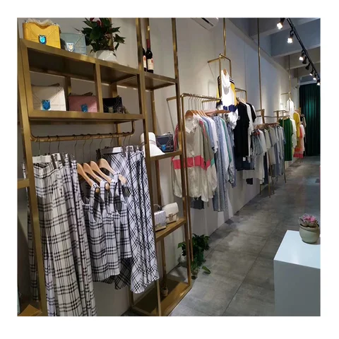 Buy Stainless Steel Womens Display Rack Interior Design Metal Retail ...