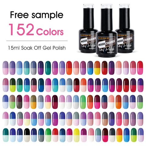 Buy Temperature Change Color Nails Supplies 15ml Custom Private Label ...