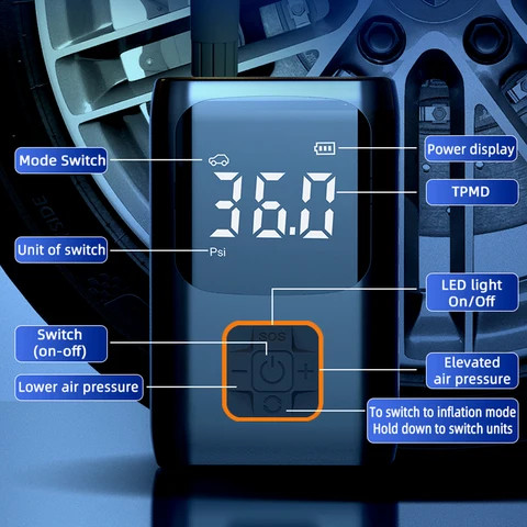 Buy Tire Inflator Portable Air Compressor, Morpilot Electric Air Pump ...
