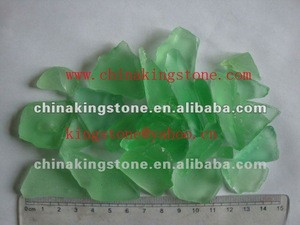 Buy Tumbled Glass For Landscaping Garden Mulch from Yantai Kingstone ...