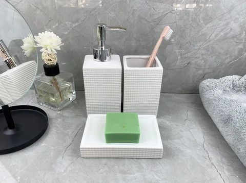 Buy Washroom Decoration Accessory Set New 3d Square Stone Surface ...