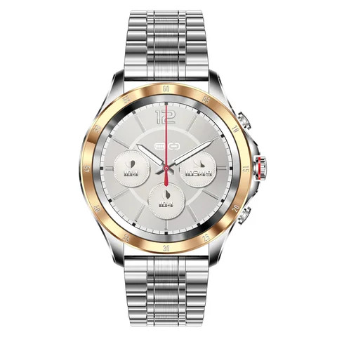 Buy Waterproof Smart Watch With Silver Stainless Steel 1.32 Inch Body ...