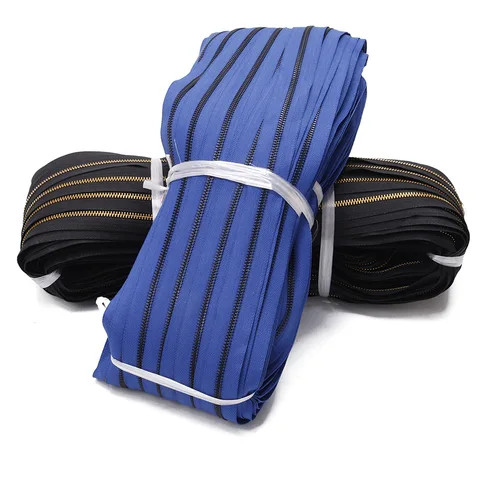 Buy Zip Roll By The Yard 5 Close End Jacket Brass Zipper Pulls ...