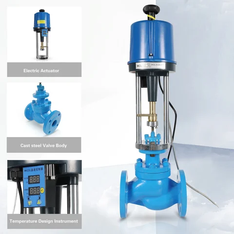 Buy Zzwpe-16c Cast Steel Self Operated Temperature Control Valve Temperature Control Valve Steam ...