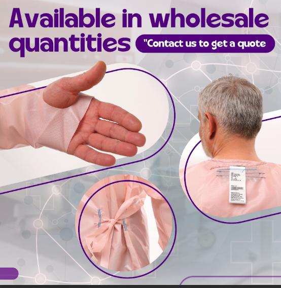 Buy Reusable Isolation Gowns Level 1 Industrial Longsleeve With Elastic ...