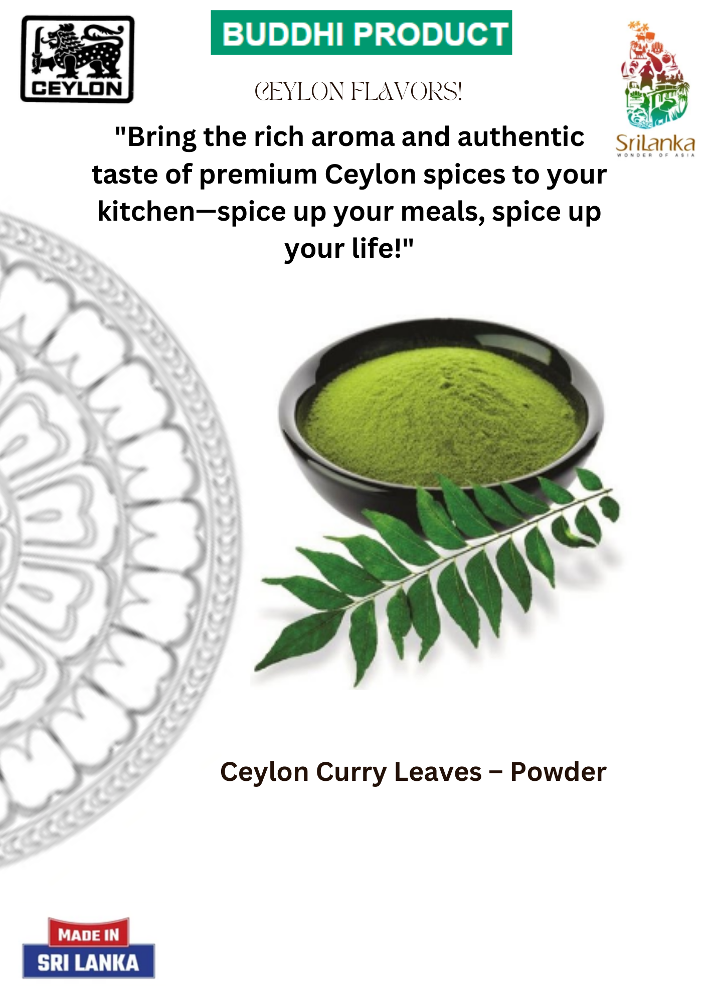 Buy Premium Quality Ceylon Curry Leaf Powder – Natural Seasoning Spice ...