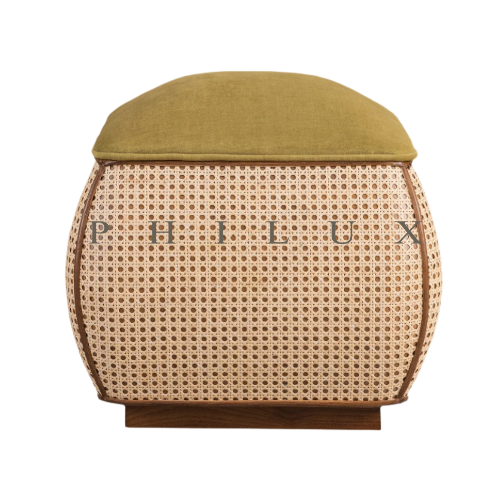 Buy Philux Pouf Solihiya Ottoman Solid Wood Frame With Solihiya Matting ...