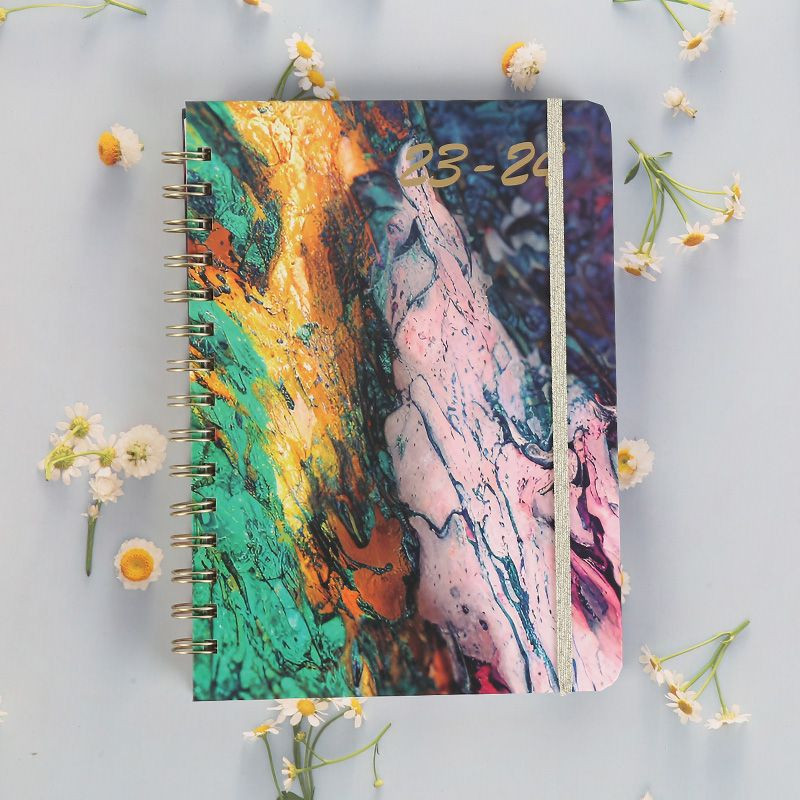 Buy Colourful Marble Pattern College Ruled Spiral Notebook from ...
