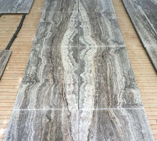 Buy Iran Honed Silver Grey Travertine Tile,persian Silver Gray ...