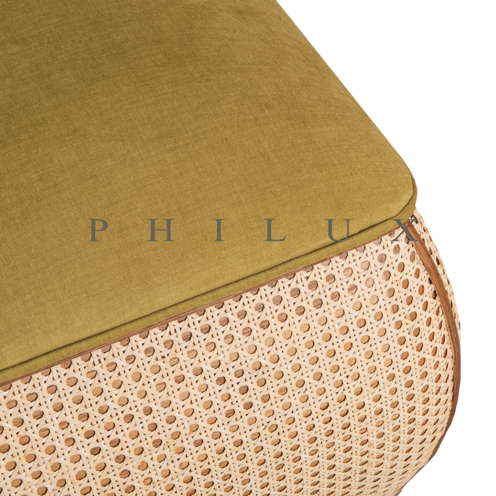 Buy Philux Pouf Solihiya Ottoman Solid Wood Frame With Solihiya Matting ...