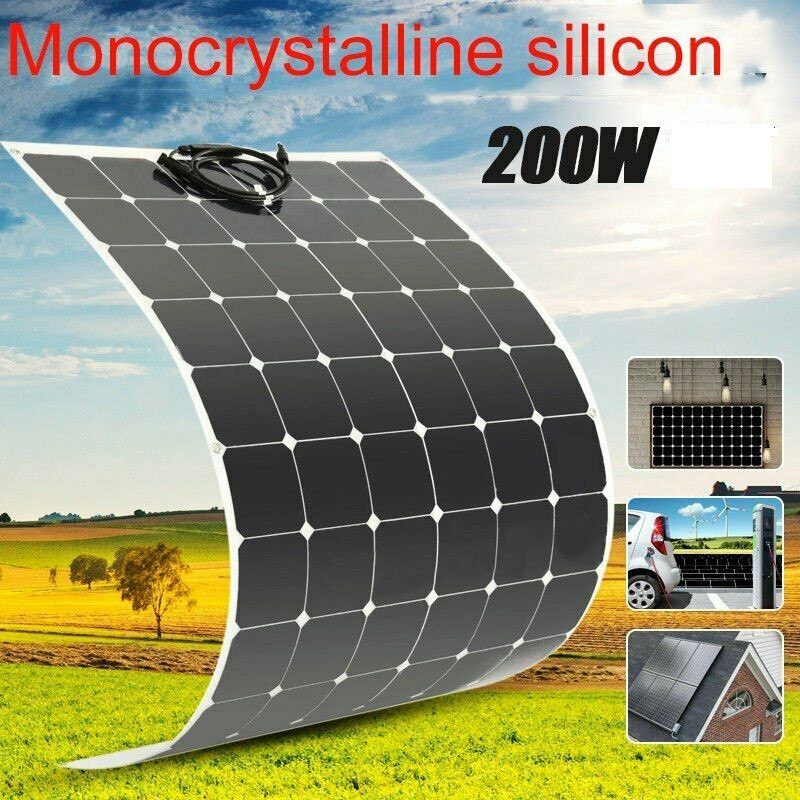 Buy 200w Etfe Semi Flexible Sunpower Solar Panel For 24v System from ...