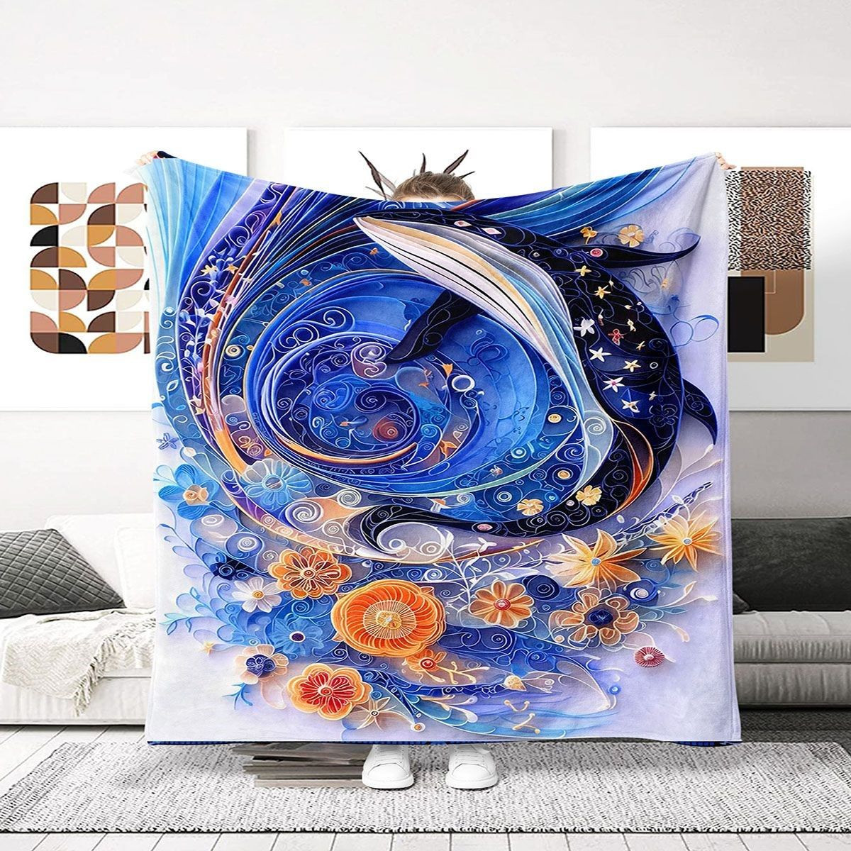 Buy Three-dimensional Hand-painted Flannel Digital Printing Blanket ...