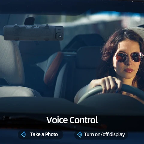 Buy 12 Inch Mirror Dash Cam 4k 3840*2160p Car Dvr Dashcam With Gps Wifi ...