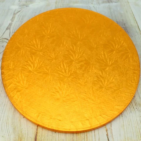 Buy 12mm Thick Round Gold Cake Base Board Waterproof Gold Foil And ...