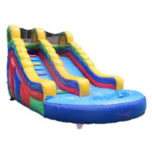 Buy 13ft Height Children Inflatable Water Slide With Swimming Pool For ...