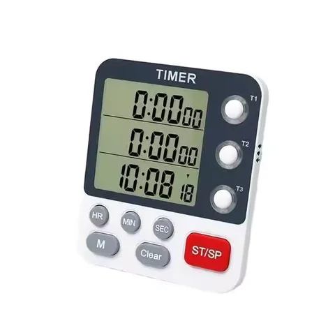 Buy 3 Channels Kitchen Timer 100 Hours Countdown Timer For Shower Study ...