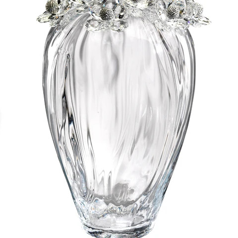 Buy Bloom High Quality Vase Drop Optical Glass Vase With Crystal ...