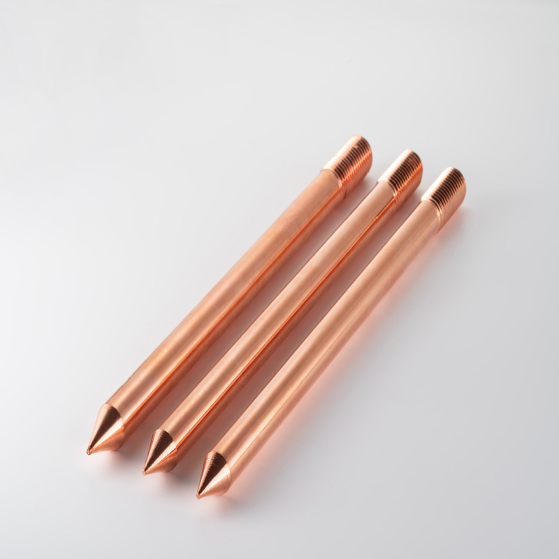 Buy Copper Weld Ground Rod Copper Grounding Wire Rod Threaded Copper ...
