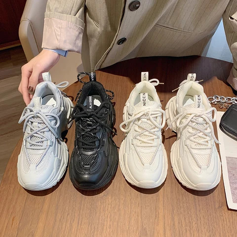 Buy Custom Design Girls Thick Bottom Casual Sport Shoes Fashion Women ...