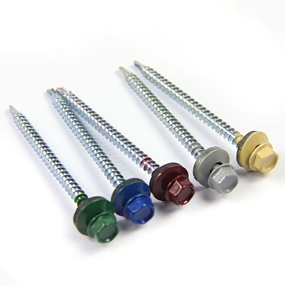 Buy Customized Color Painted Hexagonal Head Self Drilling Screws Full ...