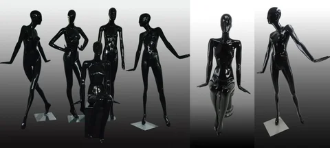 Buy Factory Wholesale Full Body Dress Form Abstract Glossy Black Female ...