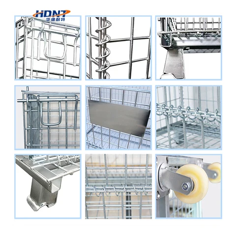 Buy Heavy-duty Galvanised Foldable Wire Crates Industrial Customised ...