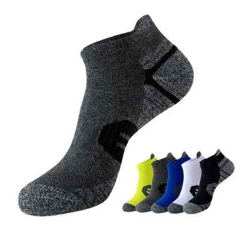 Buy Mens High Quality Sports Spandex Socks Sweat Absorbent Breathable ...