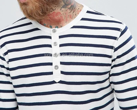 Buy Mens Oem 100% Cotton Longline Long Sleeve Black And White Top ...