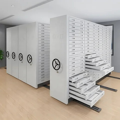 Buy Movable Rack Metal Filing Storage Compact System Mobile Shelving ...