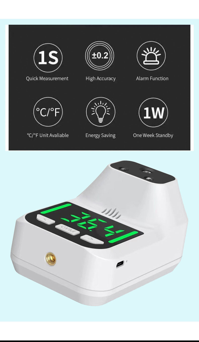 Buy Portable Hk3 + Portable Thermometer Temperature Measuring Sensor ...