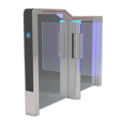 Buy Restricted Area Safety Door Tempered Glass Pedestrian Turnstile ...