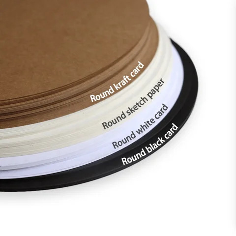 Buy Saitao 50 Pack 250g Round Painting Paper Kraft/sketch/cardstock ...