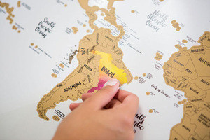 Buy Scratch Off Map Of The World World Map Including Flags Map Push ...