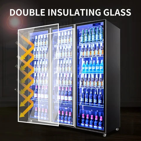 Buy Soft Drink Stand Beverage Chiller Glass Door Display Bar Fridge ...