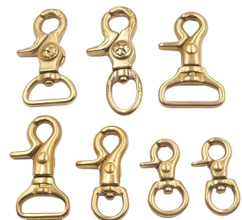 Buy Solid Brass Gourd Shape Spring Snap Hook Brass Carabiner Snap Hook ...